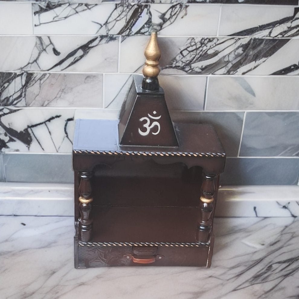 Small Wooden Temple for Home,Office Temple/Pooja Mandirs/puja Temple ...