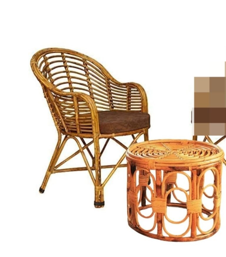 Cane Chair with Small Table for Living Room, Home, Dining Room, Bedroom ...