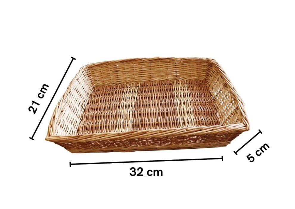 Square Rectangular Cane Bamboo Basket Set of 2 – Perfect for Gift ...
